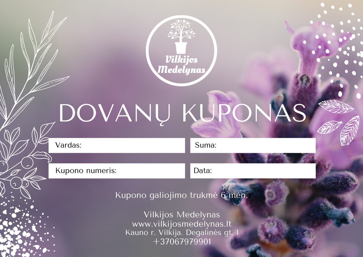 Dovanų kuponas - Dovanų kuponas - Parduotuvė - Vilkijos medelynas